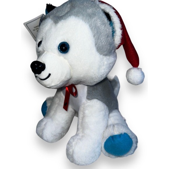 Calplush | Toys | Husky Dog Stuffed Animal Husky Plush Blue Eyes White ...
